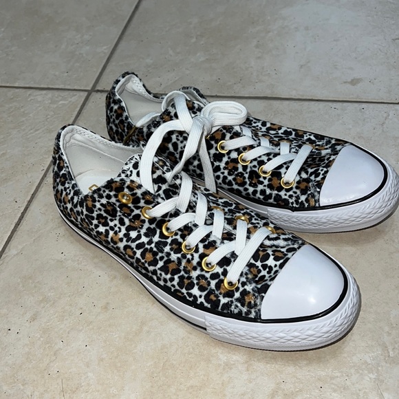 Converse | Shoes | Converse All Star Cheetah Velvet Sneakers | Poshmark